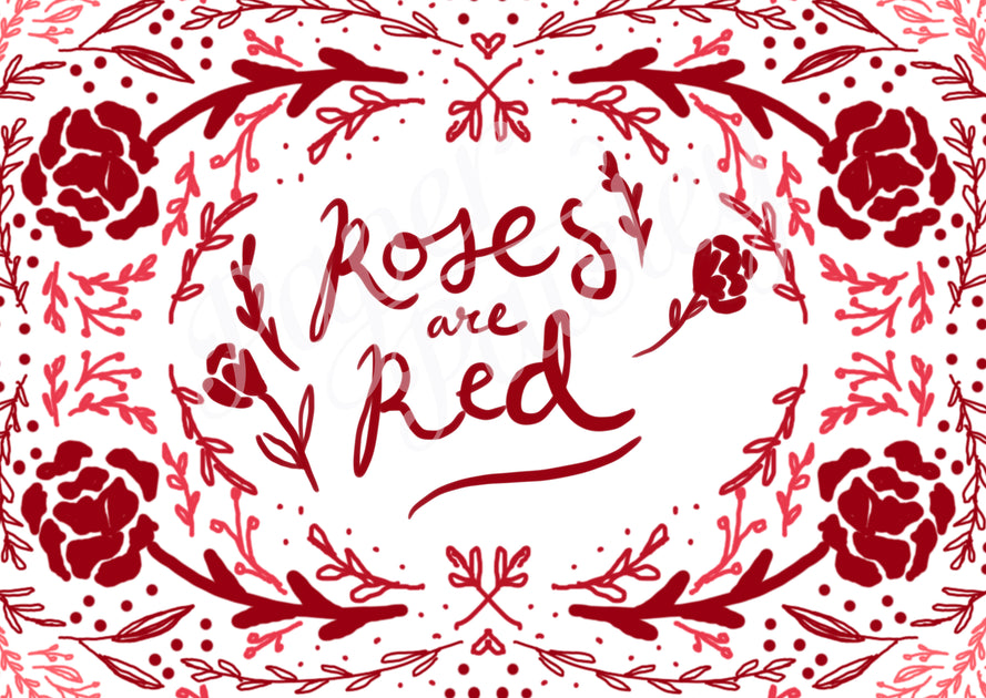 Roses are Red Care Package Sticker Kit – PaperPaisley