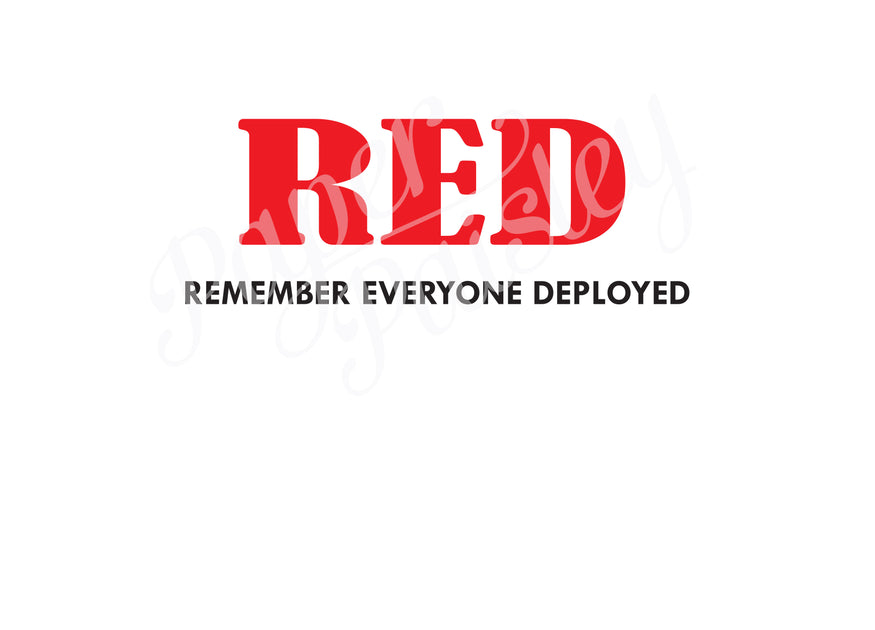 RED - Remember Everyone Deployed Care Package Sticker Kit – PaperPaisley